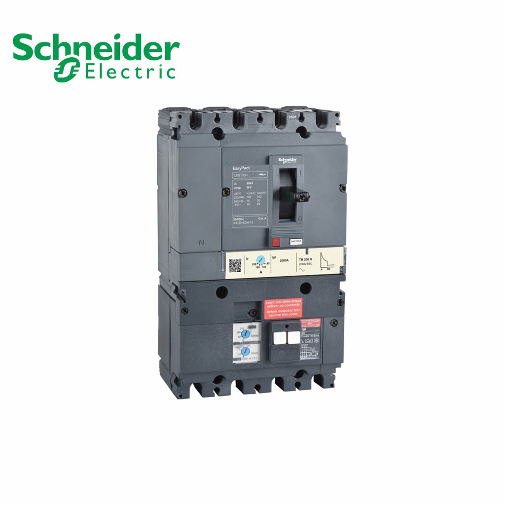 DISJONCTEUR COMPACT SCHNEIDER Easypact – CVS100B – TM-D – 4P 3d avec ...