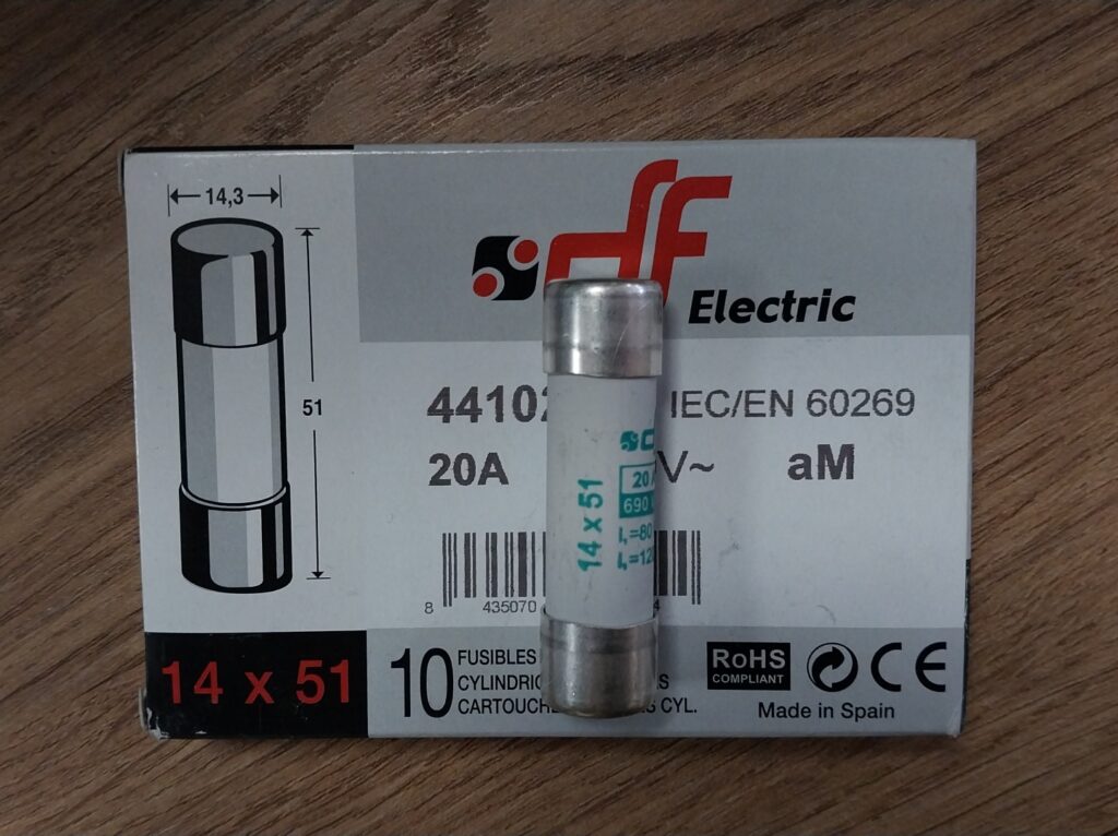 Fusible Cylindrique AM 20A, 14 * 51 mm DF ELECTRIC 441020 – Nova Business Company