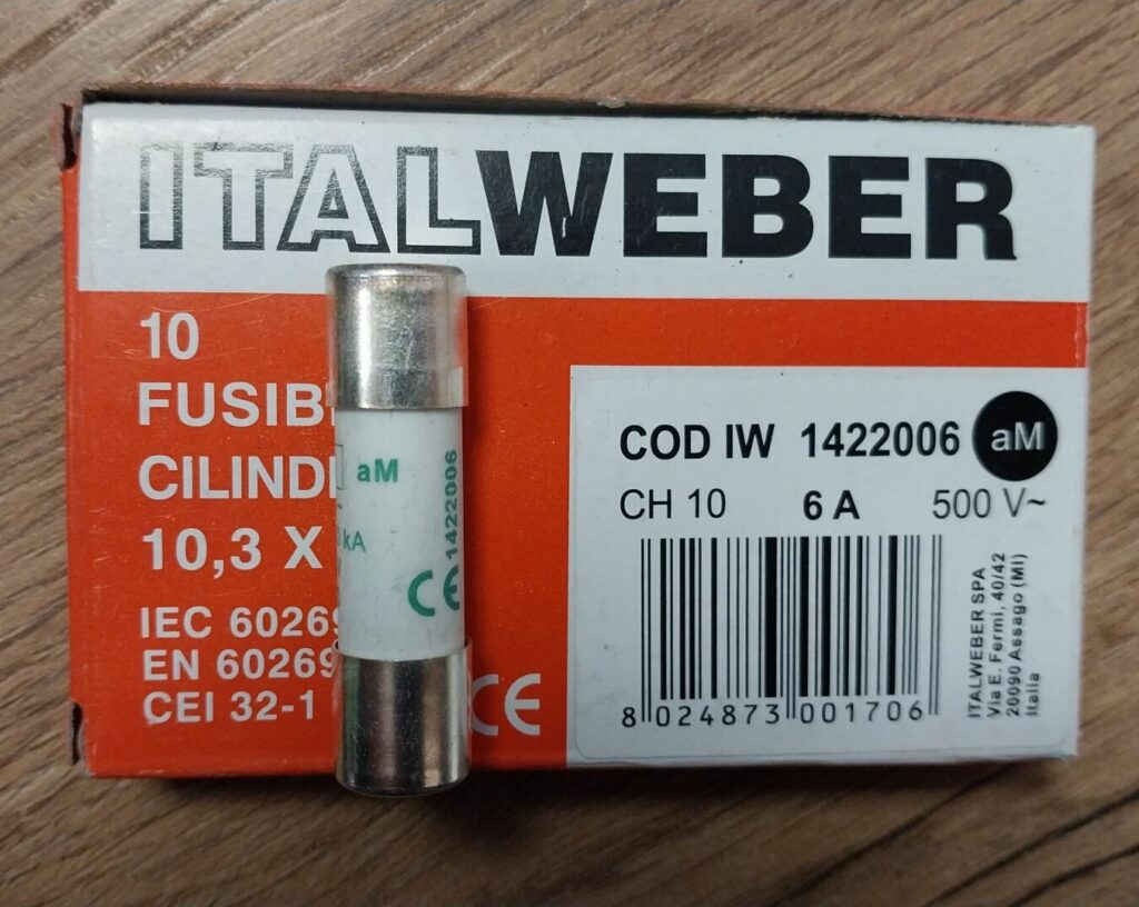 Fusible Cylindrique AM 6A, 10 * 38 mm ITALWEBER 1422006 – Nova Business ...