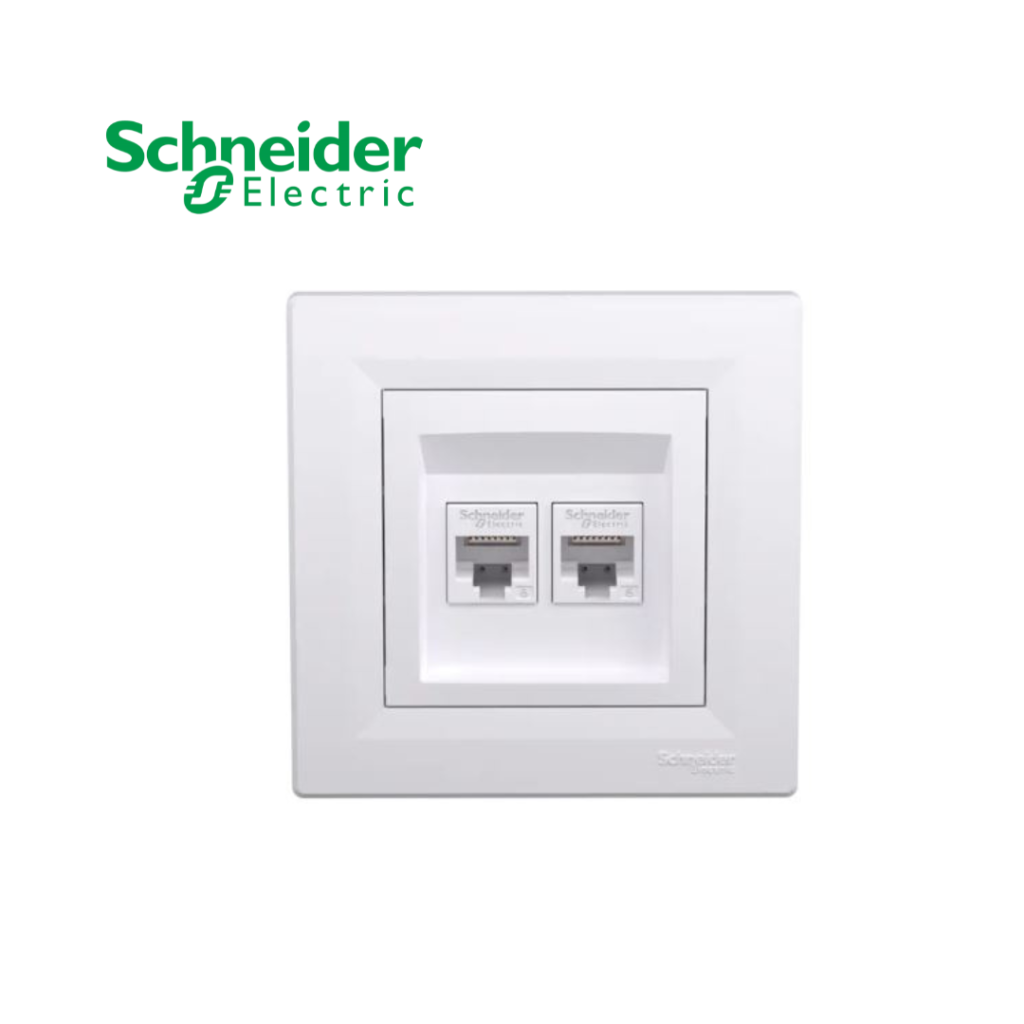 Schneider double prise RJ45 Cat. 6e UTP IP20 BLANC EPH4800121 – Nova ...
